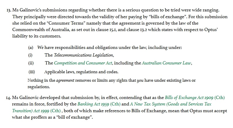 Galinovic v Singtel Optus Pty Limited [2025] FCA 611 - Freeman Delusion